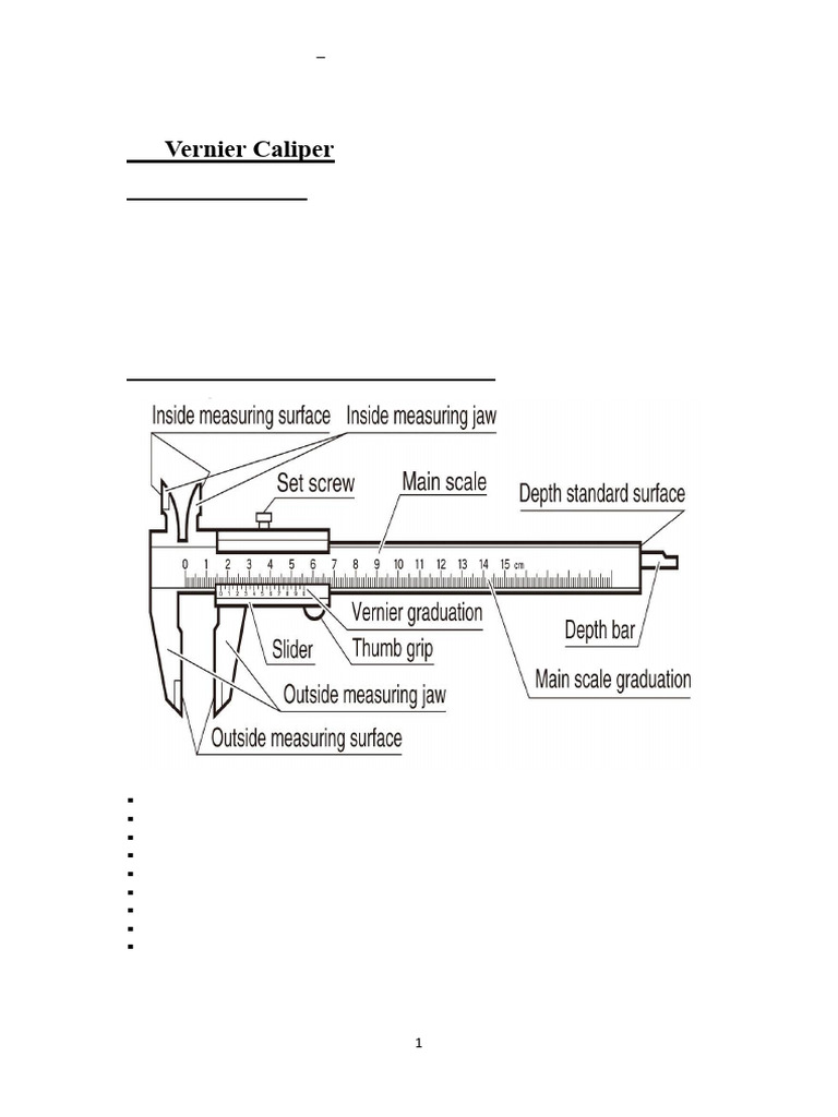 Venier caliper | PDF