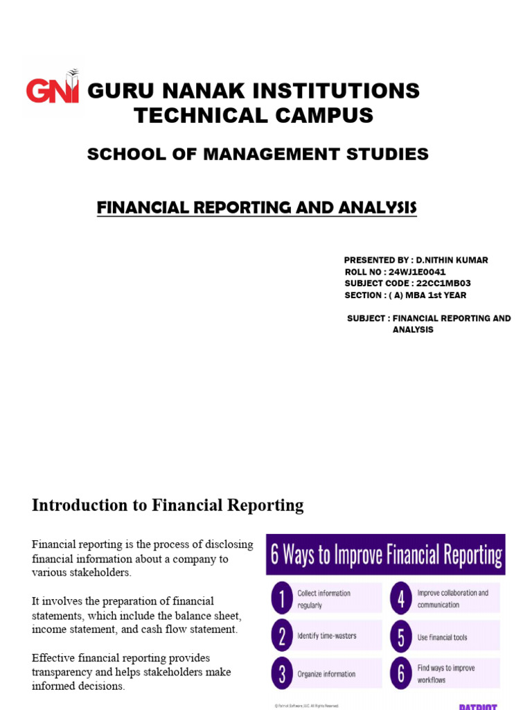 NITHIN FRA | PDF | Financial Statement | Balance Sheet