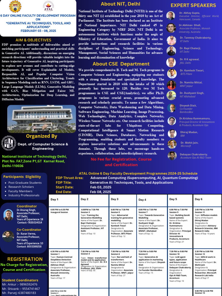 Generative AI Faculty Development Program | PDF | Artificial Intelligence | Intelligence (AI ...