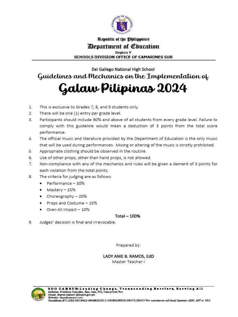 Guidelines Intramurals 2024 | PDF