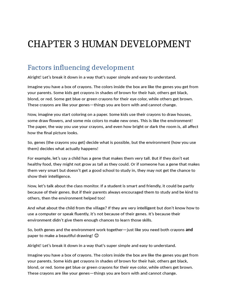 CHAPTER 3 HUMAN DEVELOPMENT | PDF | Adolescence | Psychology