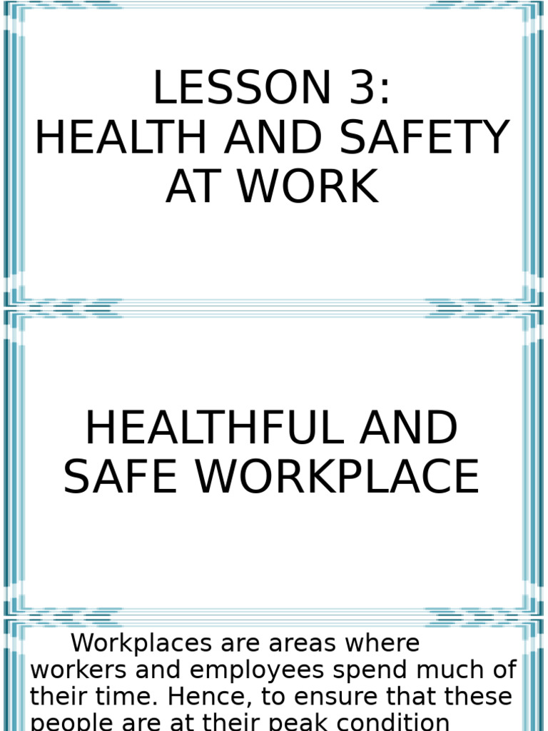 Workplace Health and Safety Essentials | PDF
