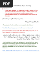 Jum'ah Khutbah Guidelines in Arabic | PDF | Hadith | Prophets And ...