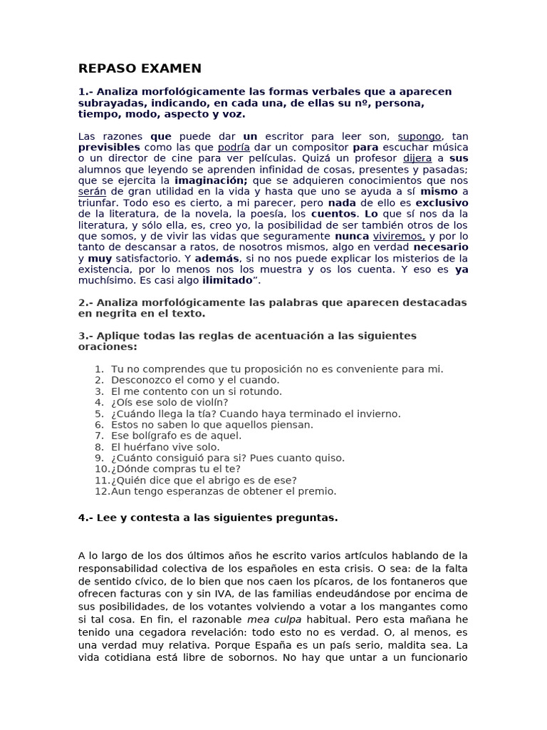 REPASO EXAMEN 1bach | PDF | Sociedad | Lingüística