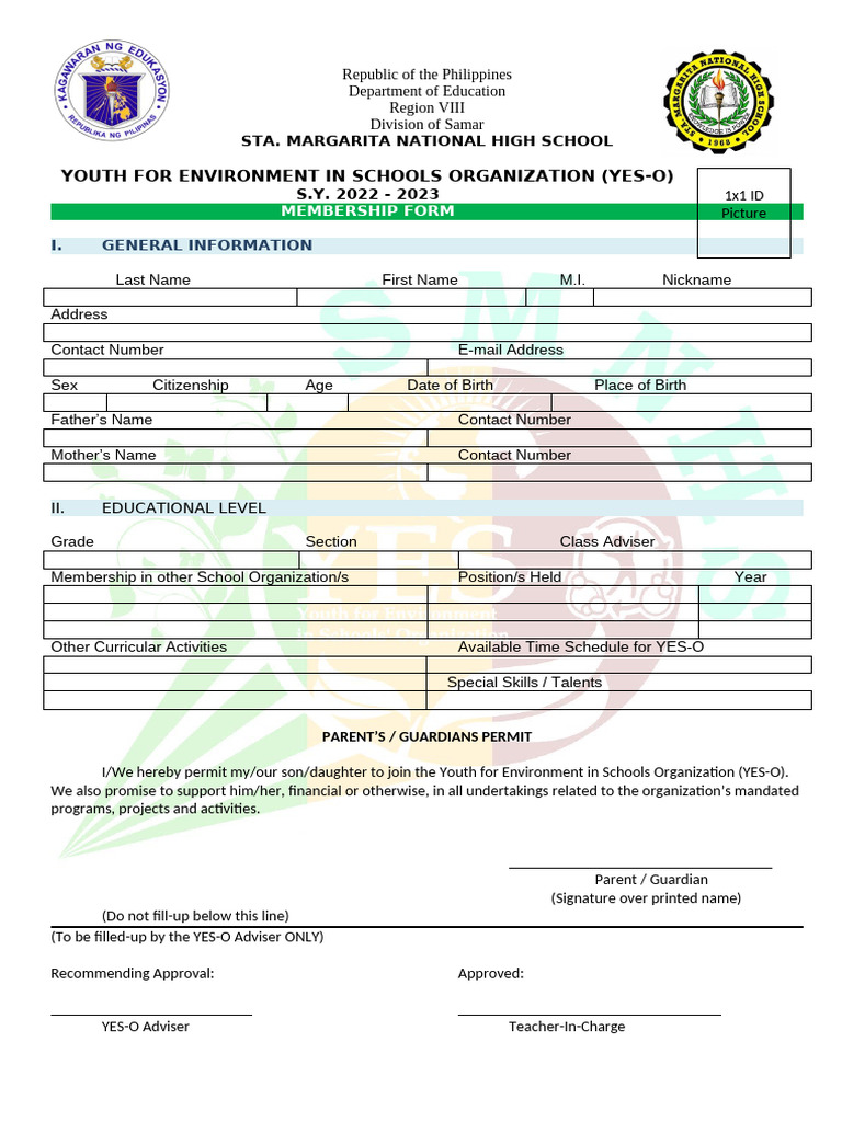 YES-O2Form | PDF | Government And Personhood | Social Institutions