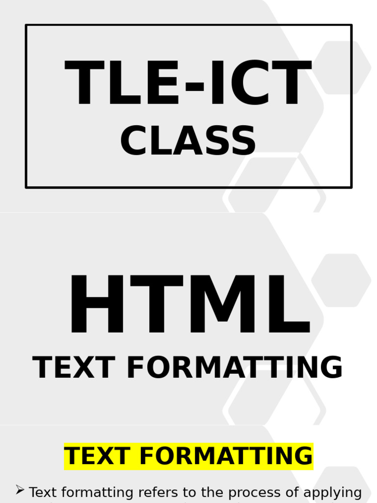 Lm6. Text Formatting | PDF | Html Element | Html