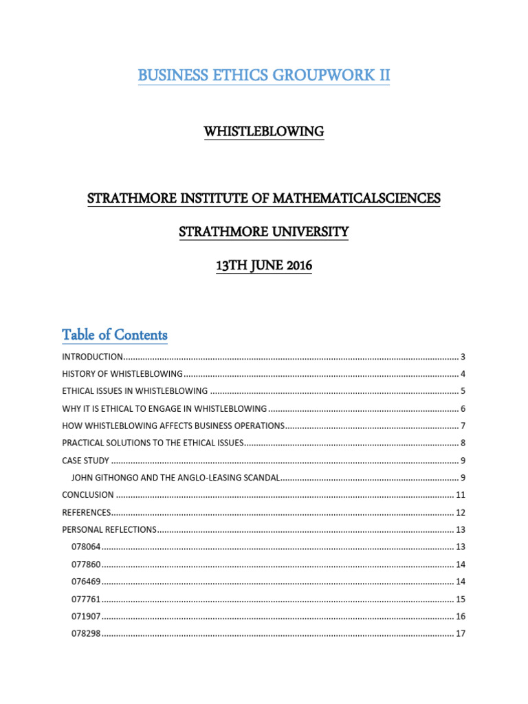 BUSINESS ETHICS GROUPWORK edited | PDF