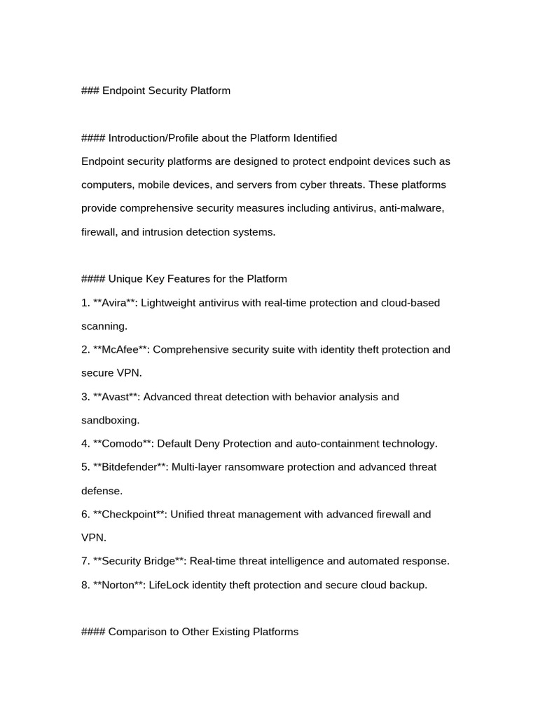 Endpoint Security Platform | PDF | Antivirus Software | Computer Security