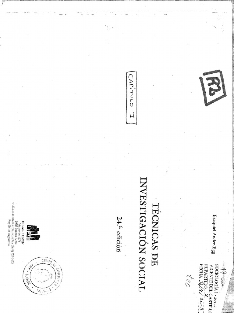 2-CAP1Y2-TECNICAS DE INVESTIGACION SOCIAL | PDF