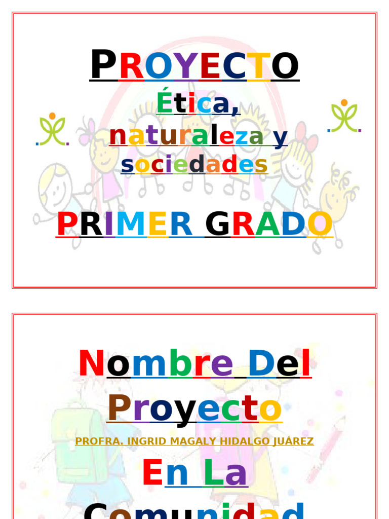 Proyecto 4 Grado, en La Comunidad Todos Importan. | PDF