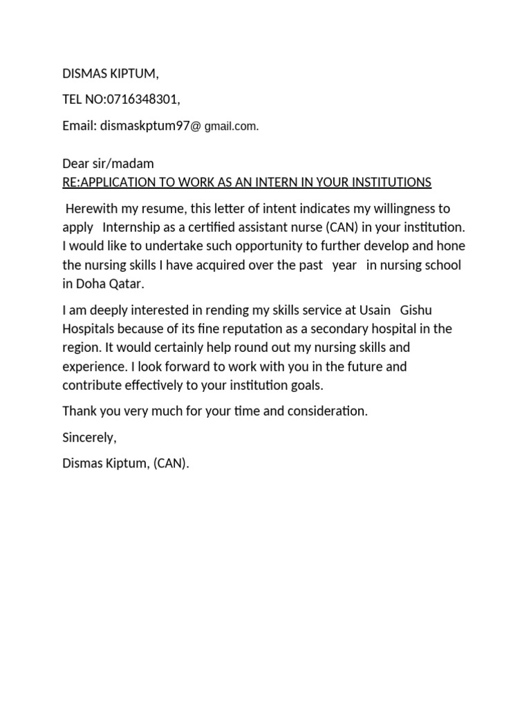 Dismas Kiptum Letter | PDF