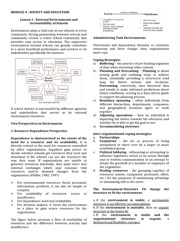 Educ 124 Module 3 Reviewer | PDF | Institution | Globalization