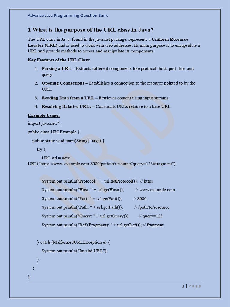 Ajp Questions Bank Solution | PDF | Transmission Control Protocol | Http Cookie