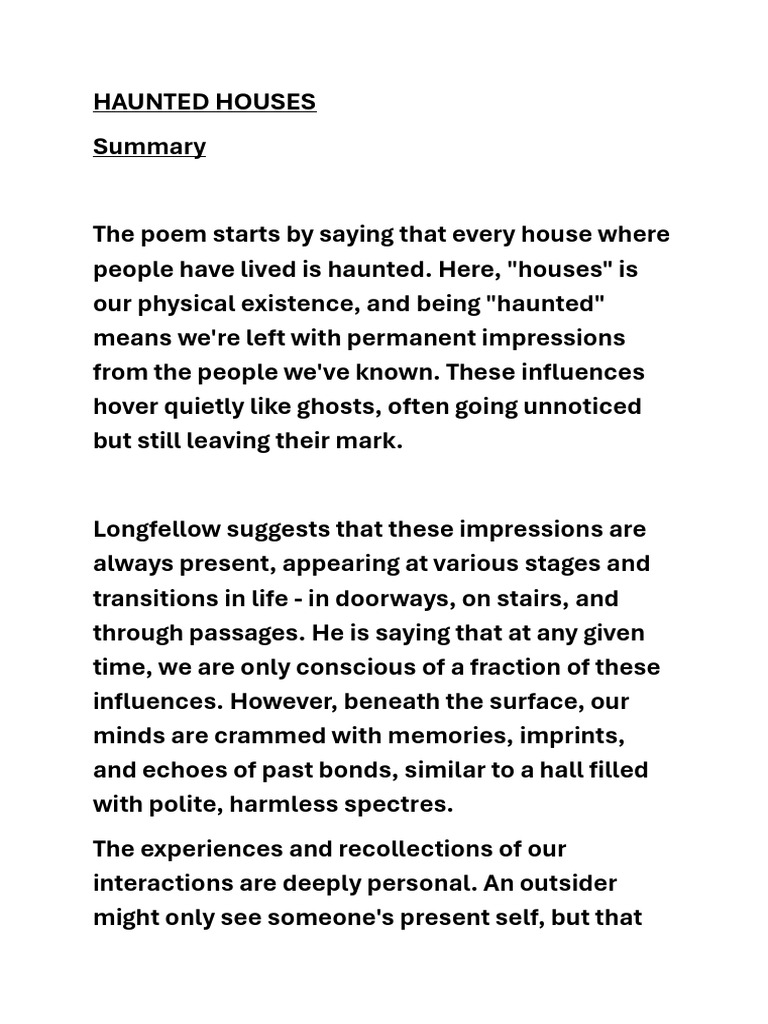 The Haunting Influence of Memories | PDF