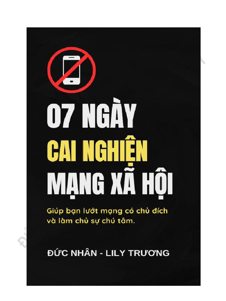 Ebook 07 Ngày Cai Nghiện MXH Đ C Nhân - Lily Trương | PDF