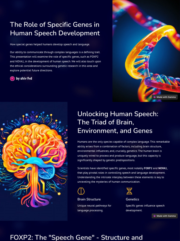 The-Role-of-Specific-Genes-in-Human-Speech-Development | PDF | Autism ...