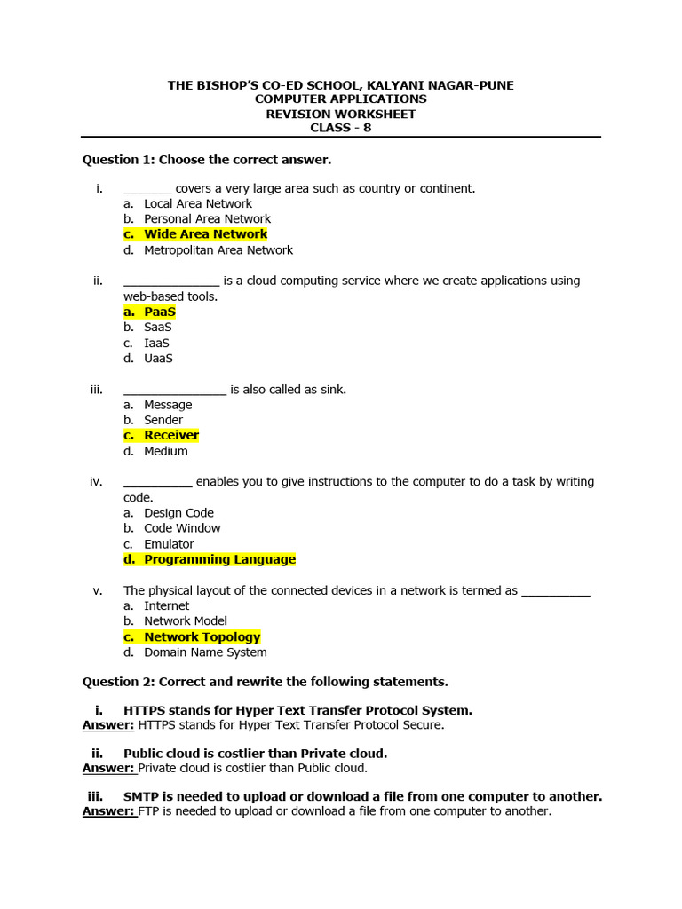 14022024092358class 8 Final Term Revision 1 AK | PDF | Computer Network ...