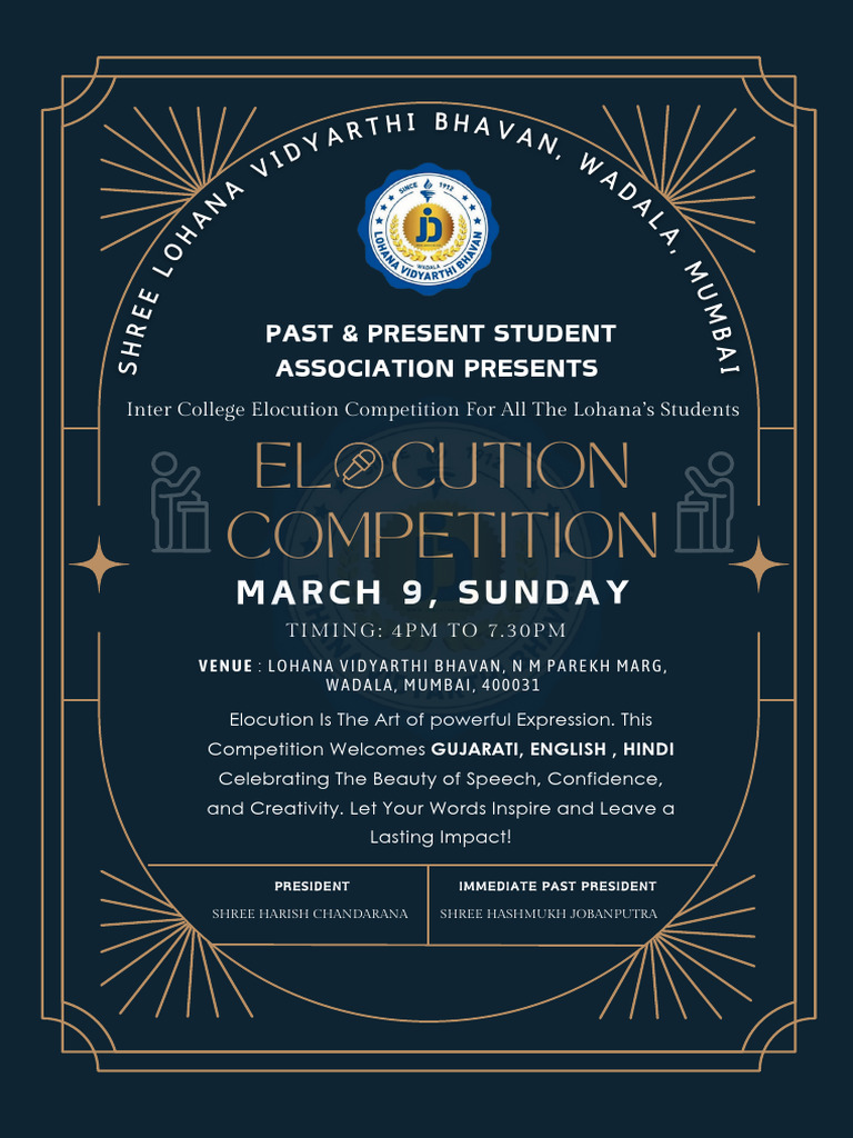 Elocution Competition Brochure | PDF