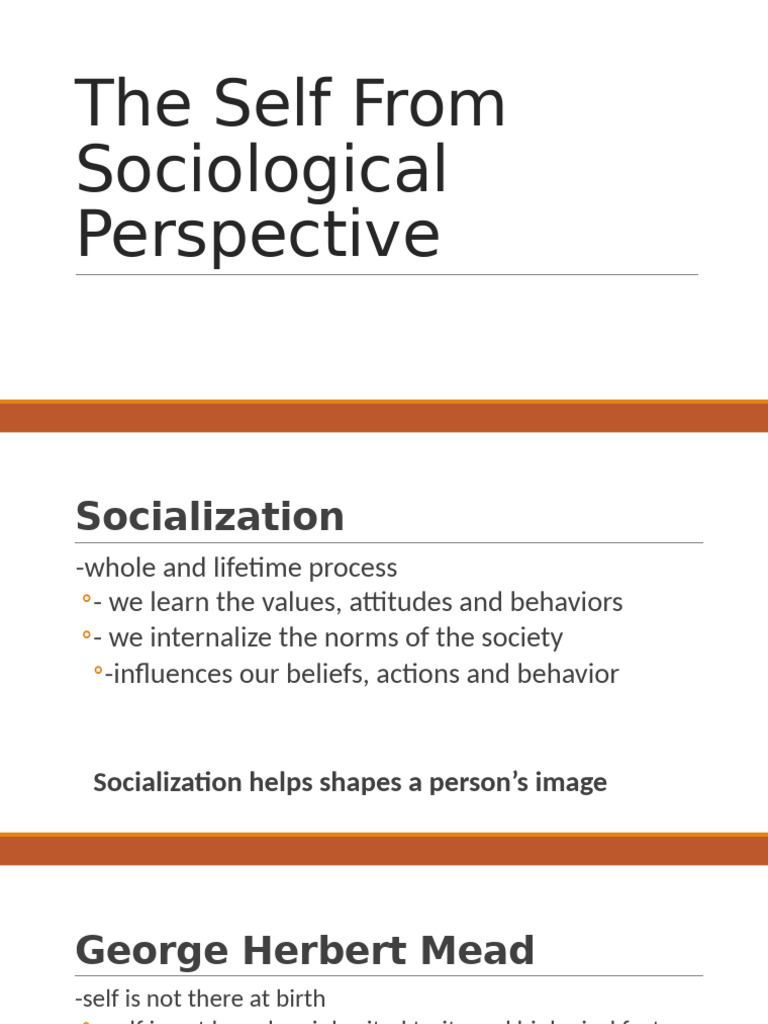 Gen Ed 1 The Self From Sociological Anthropological Perspective | PDF ...