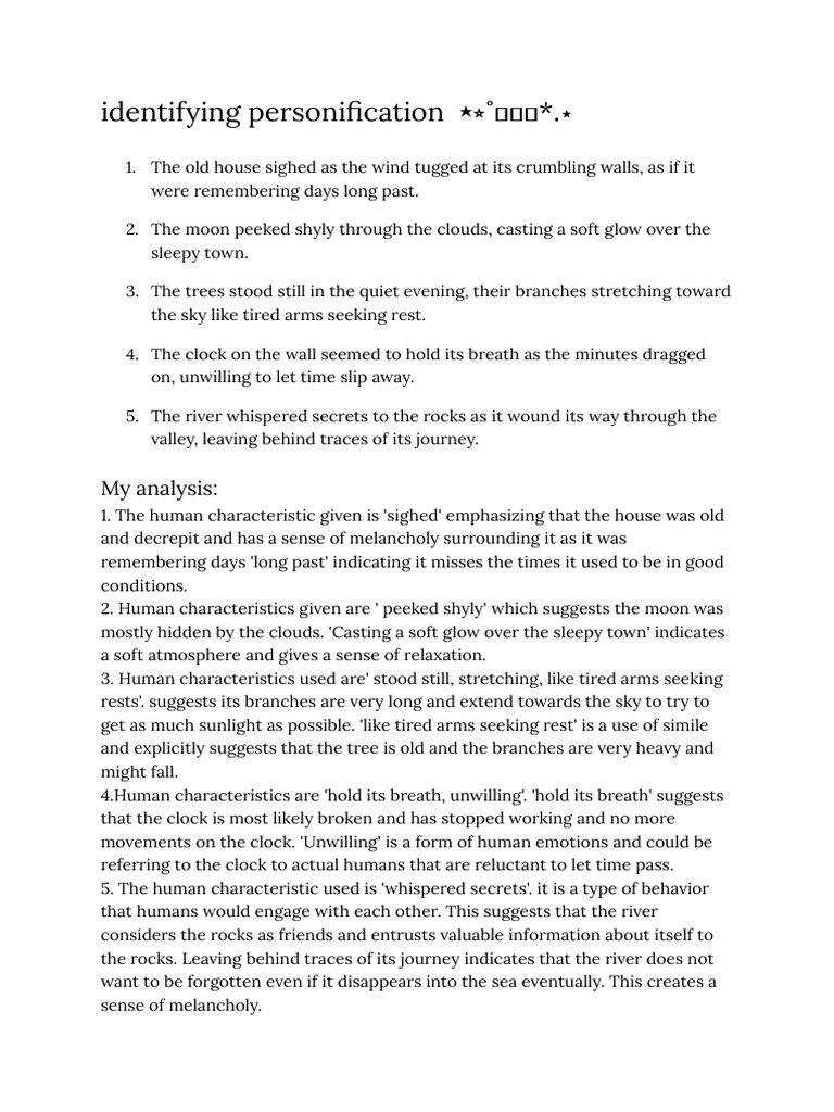Identifying Personification ??? | PDF