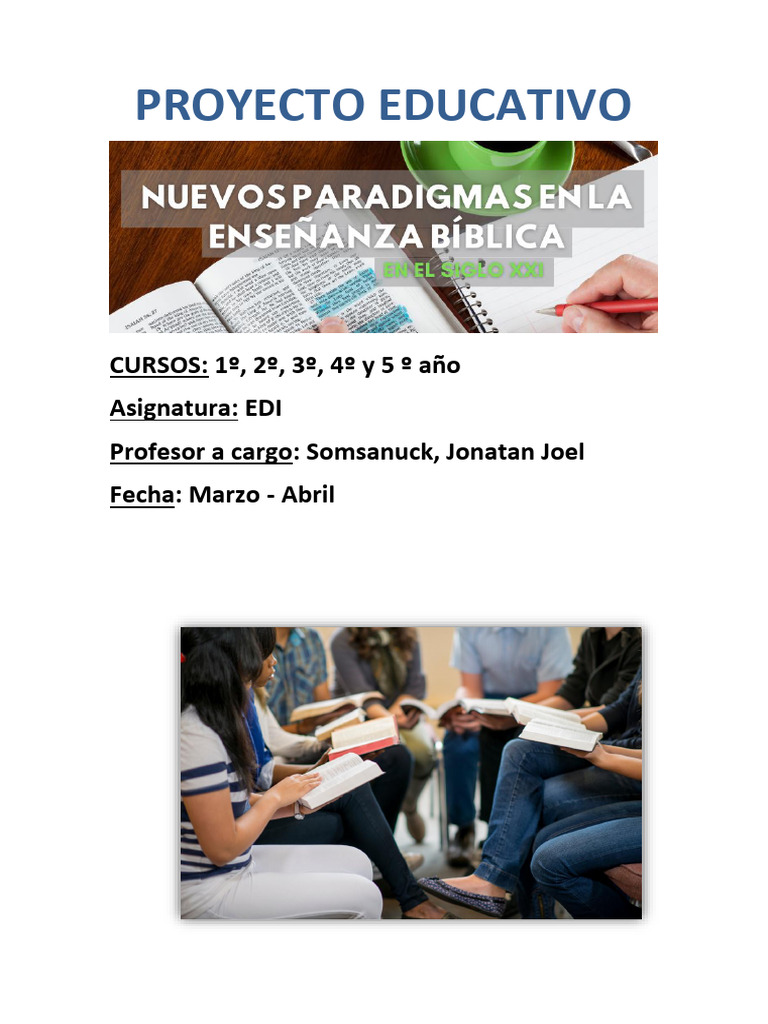Proyecto - EDI CAPACITACIÓN BÍBLICA 2025 | PDF | Enseñando | Biblia