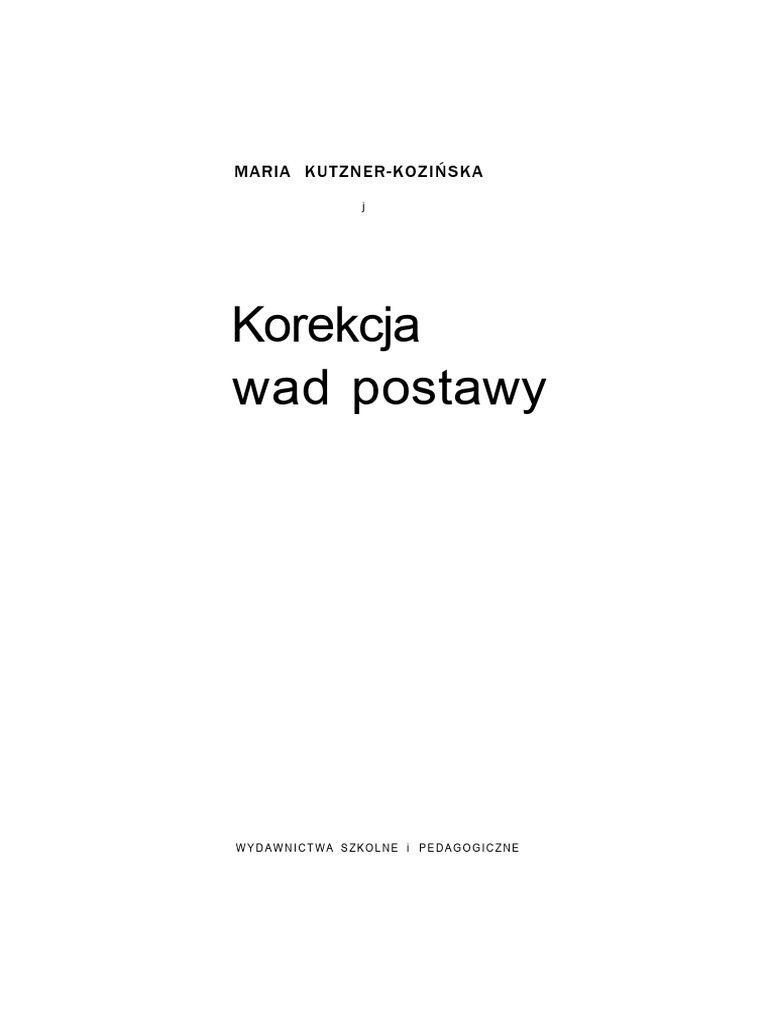 Kutzner_Korekcja wad postawy | PDF