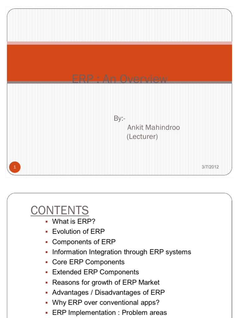 Extended ERP System Components | PDF | Enterprise Resource Planning ...