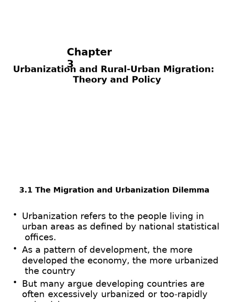 CH 3 Migration & Devt | PDF | Urbanization | Human Migration