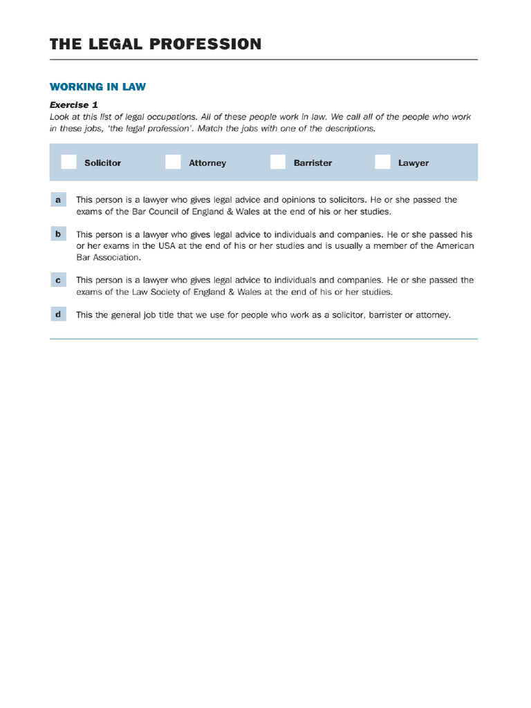 The legal profession. CL3 | PDF