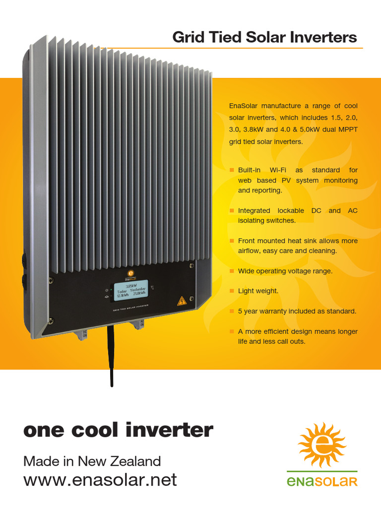 Enasolar 5kW Inverter Datasheet | PDF | Direct Current | Power Inverter