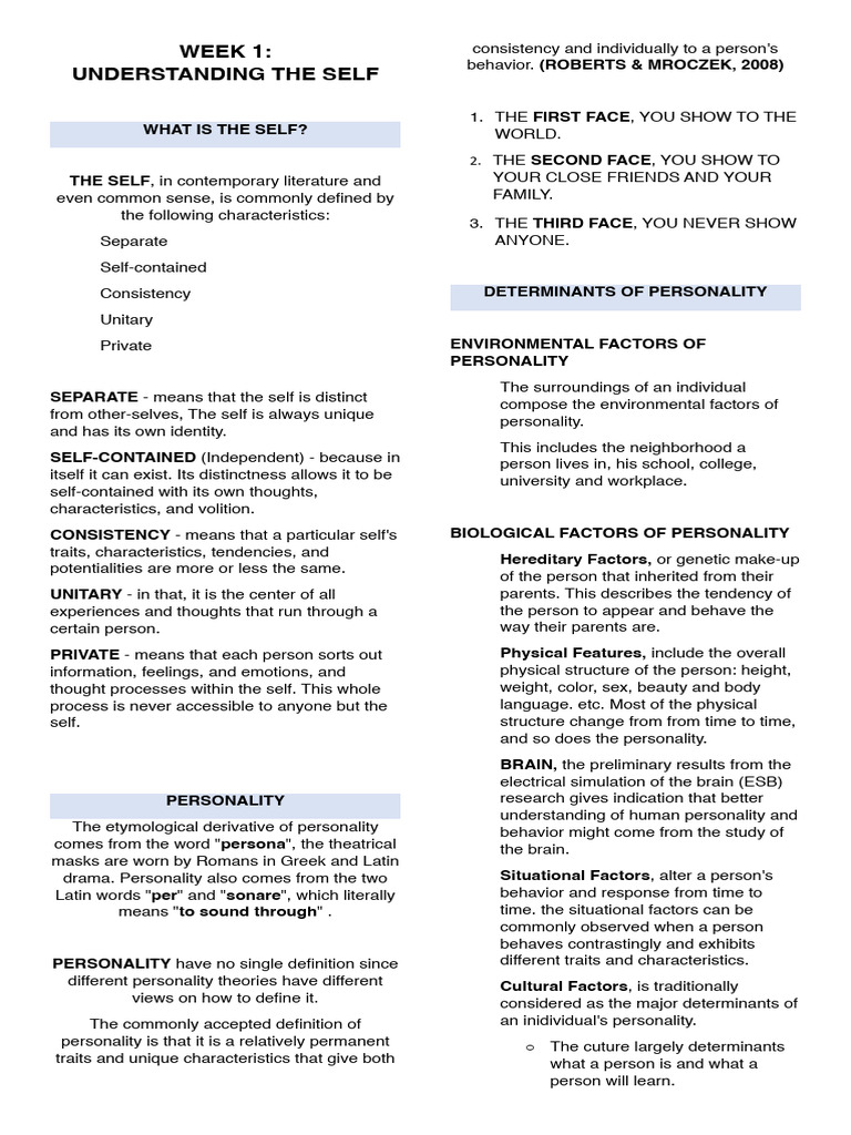 Uts Midterms Reviewer | PDF | Extraversion And Introversion | Philosophy Of Self