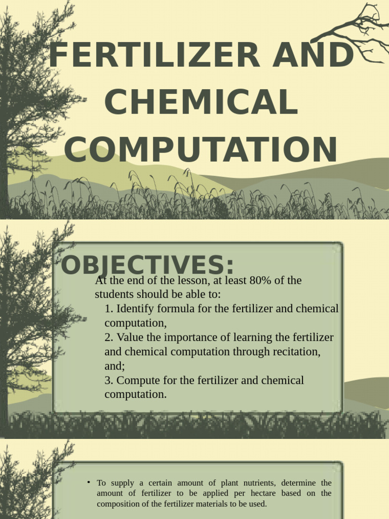 Fertilizer Computation | PDF
