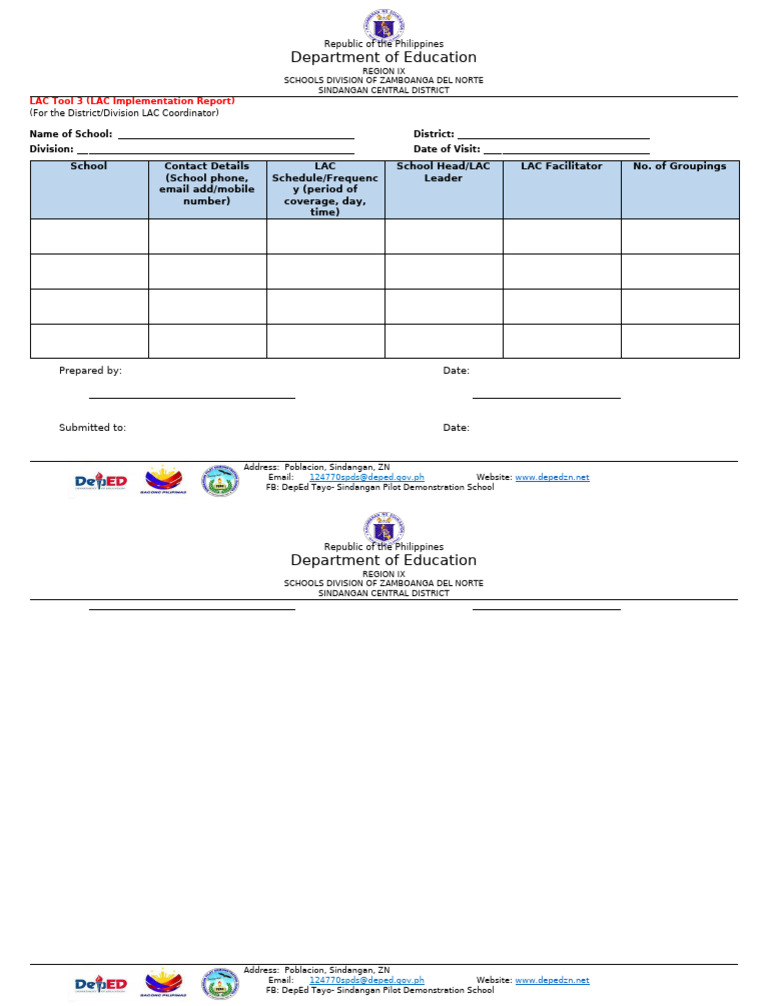 SPDS - LAC Tool 3 (LAC Implementation Report | PDF