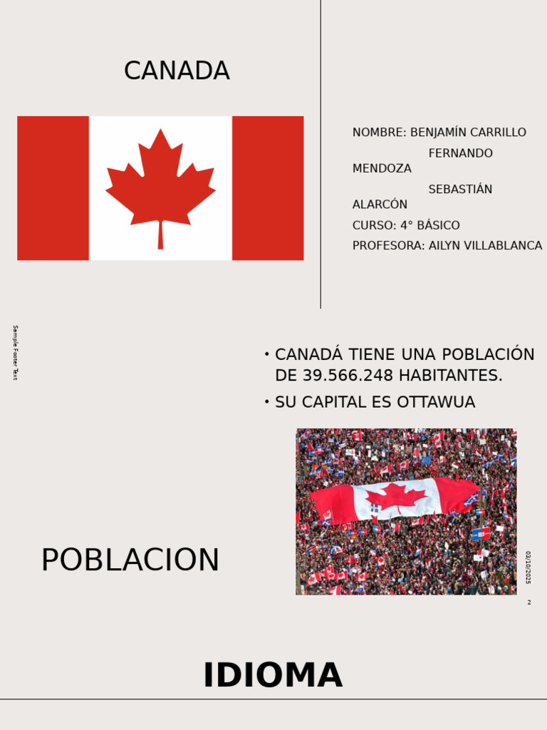 Datos sobre Canadá y su capital Ottawa | PDF