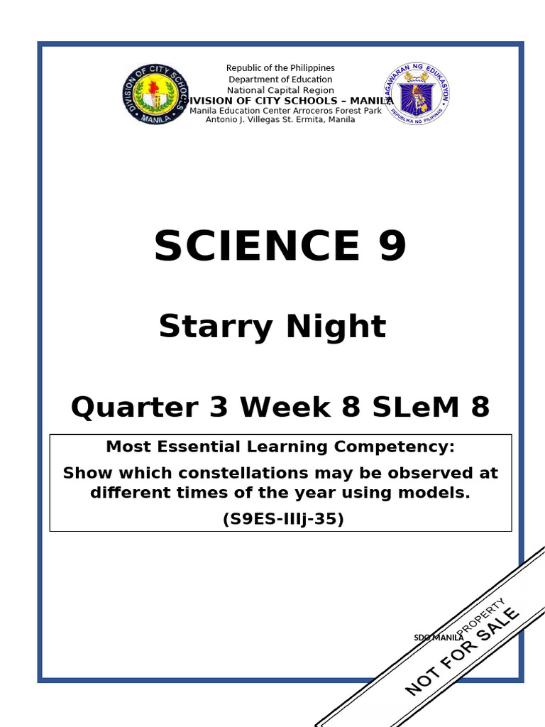 G9-Q3-ES-WEEK-8-Constellation | PDF | Constellation | Astronomy