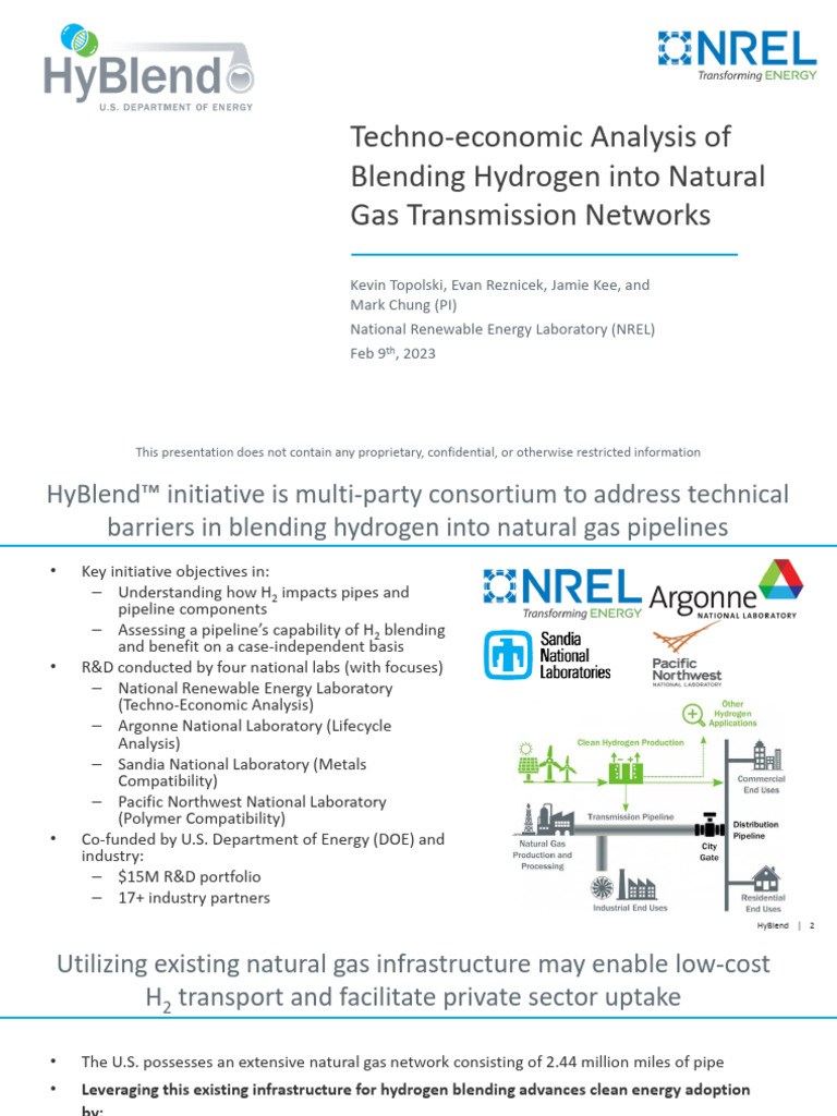 Hydrogen Blending in Gas Pipelines | PDF | Pipe (Fluid Conveyance ...