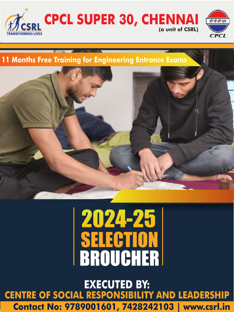 Cpcl Brochure | PDF | Higher Education | Educational Stages