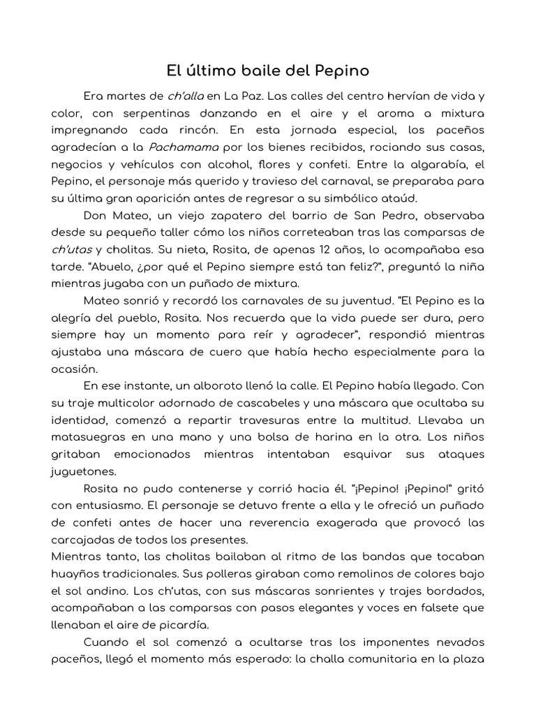 Cuentos De Carnaval Pdf Carnaval Amor