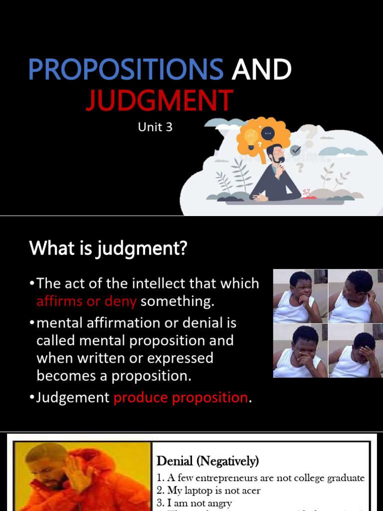 Propositions and Judgement | PDF | Proposition | Verb