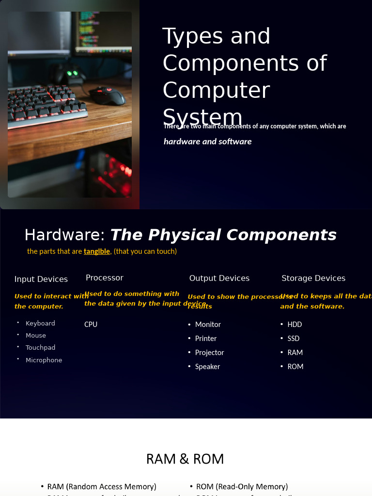 Types and Components of Computer System Grade 7 | PDF | Graphical User ...