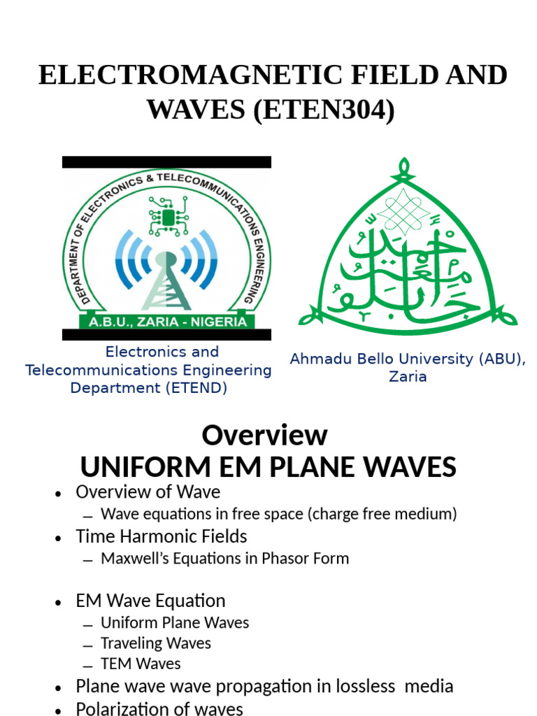EM Plane Waves - Lect4 - New2 | PDF | Waves | Transmission Line
