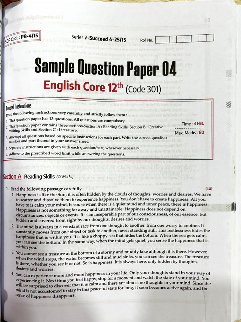 English SQP 4-6 | PDF