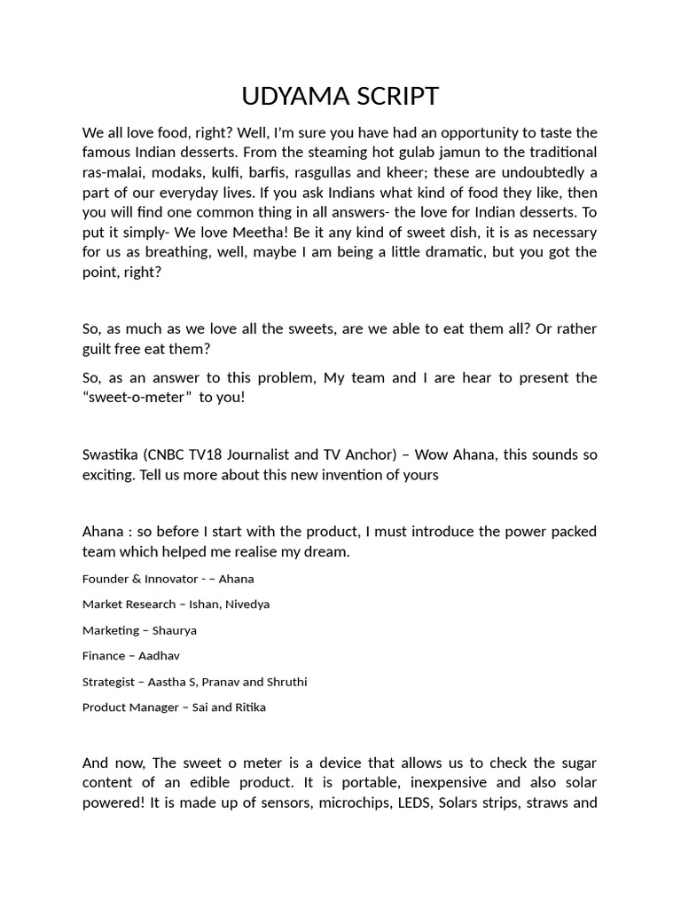 UDYAMA SCRIPT | PDF | Diabetes | Obesity