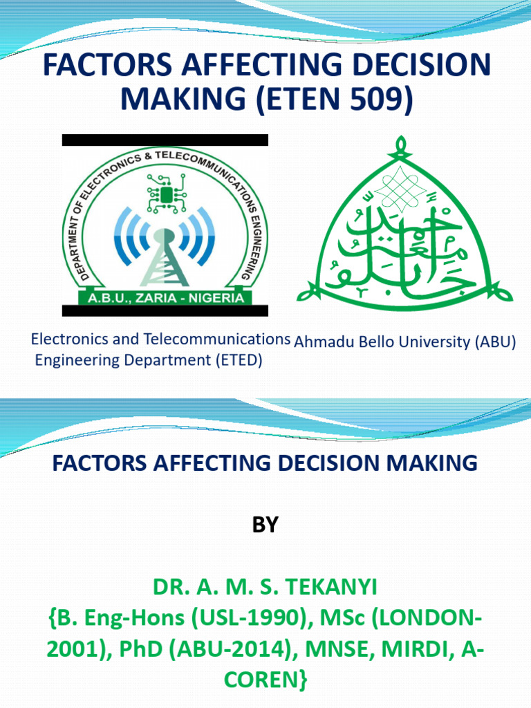 Module 3 - Factors Affecting Decision Making | PDF | Regression Analysis | Conceptual Model
