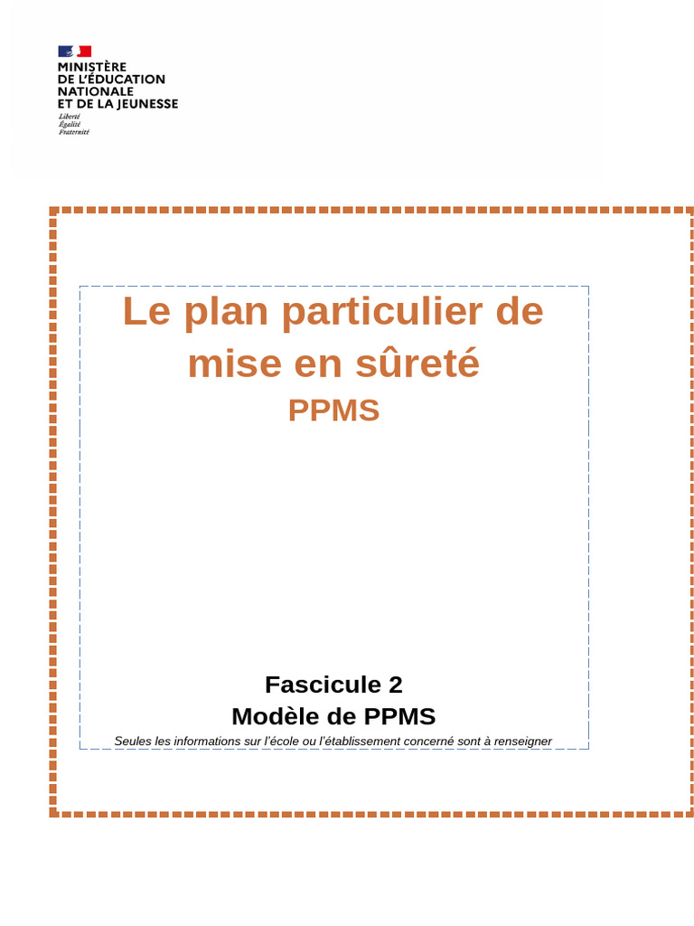 Modèle de PPMS pour Établissements Scolaires | PDF | Ventilation ...