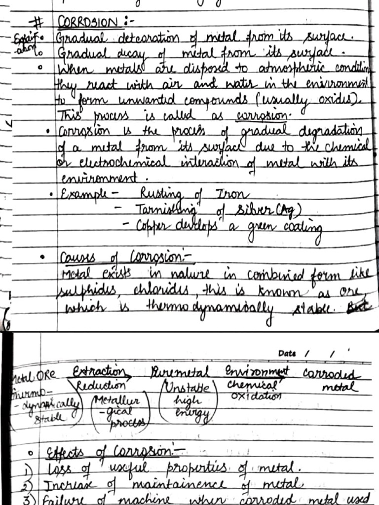 Unit 3 Entire Corrosion Portion | PDF | Metals | Electromagnetism