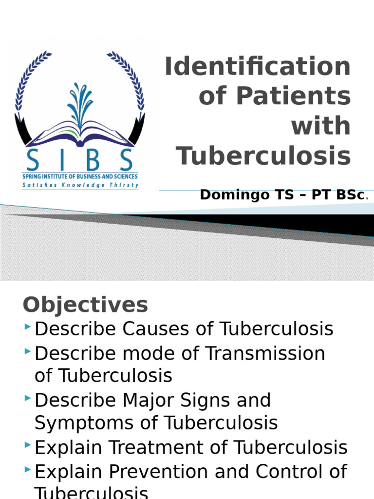 Identification of Patients With Tuberculosis-1 | PDF | Tuberculosis | Mycobacterium Tuberculosis