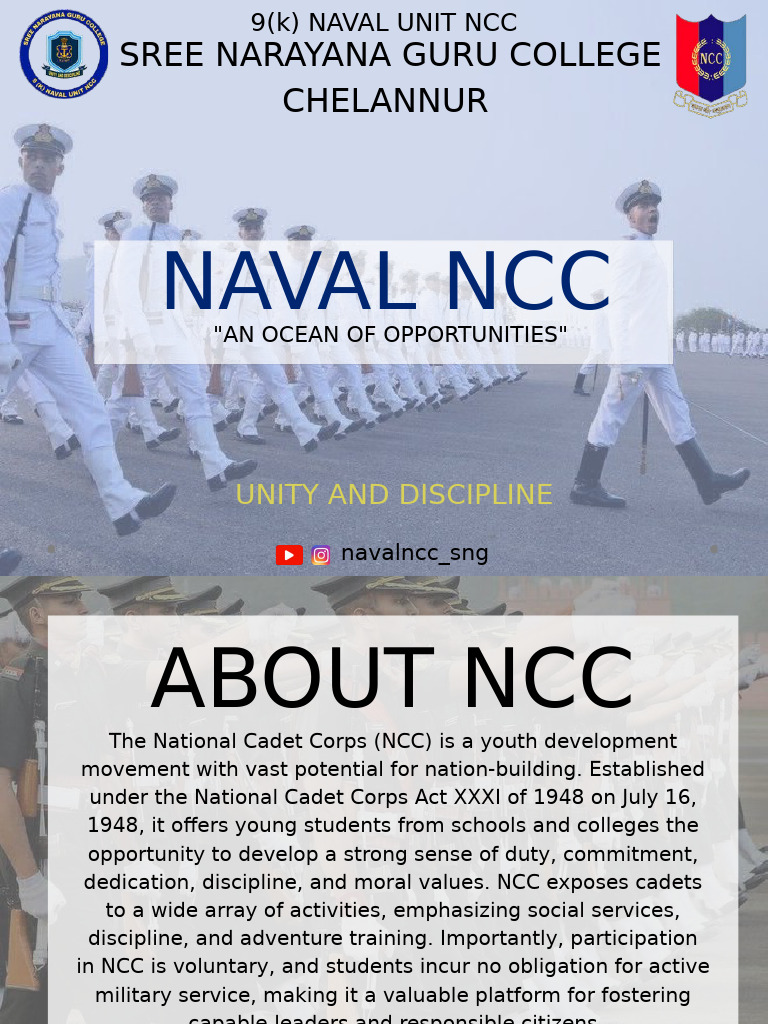 Naval NCC Opportunities at SNG College | PDF | Military Education And ...