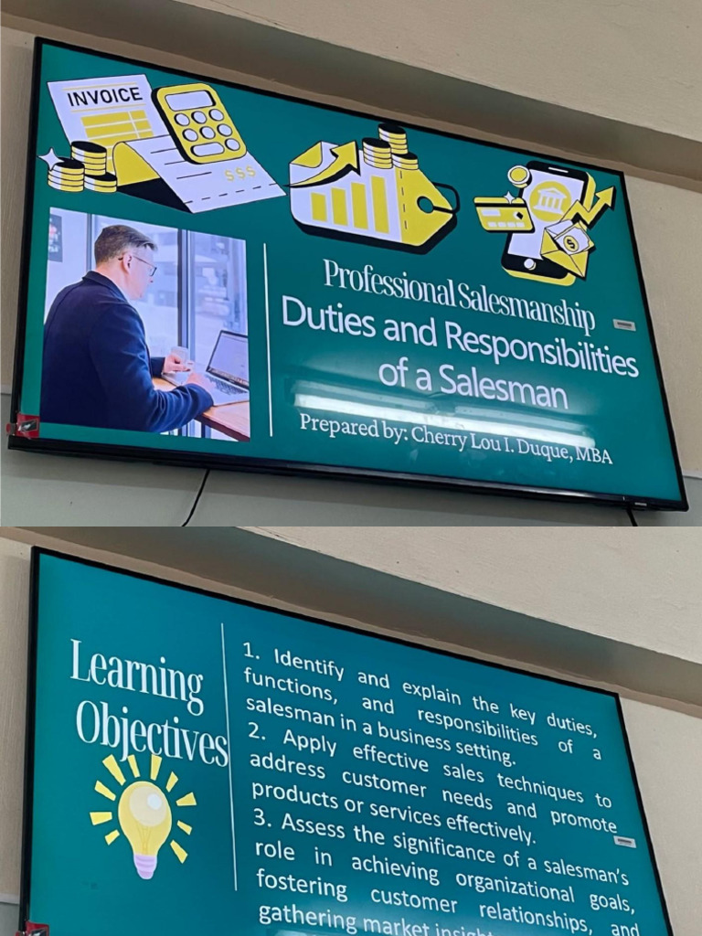 LESSON 3 Duties and Responsibilities of A Salesman | PDF