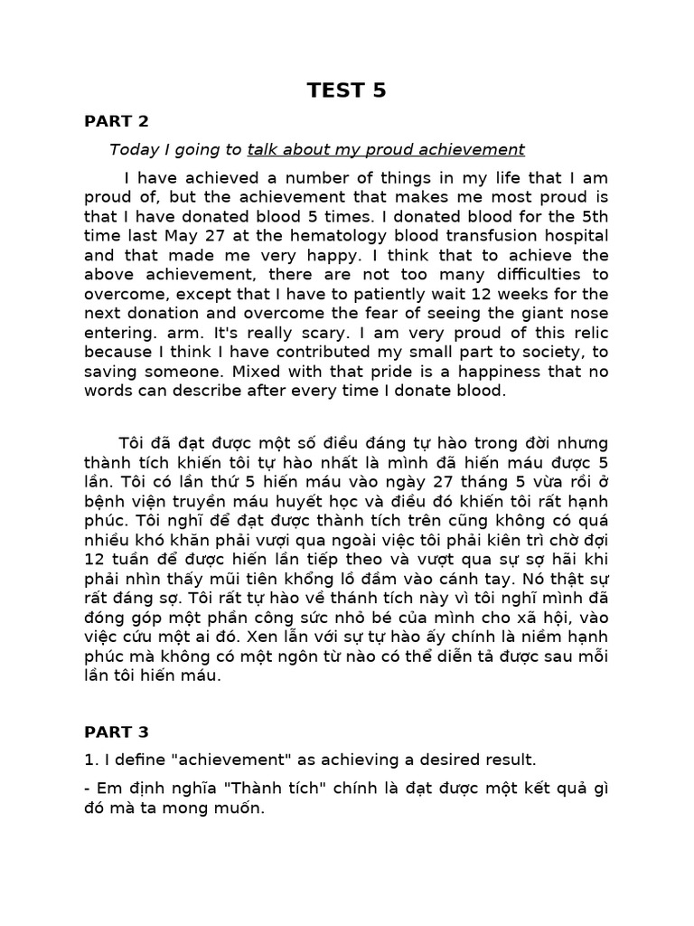 English TEST 5 | PDF